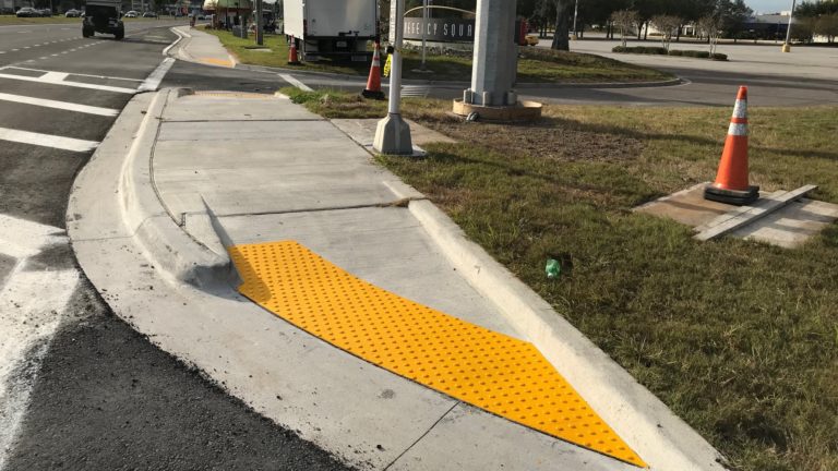 Top Guard yellow Detectable Warnings for FDOT T2576 along SR-10 in ...